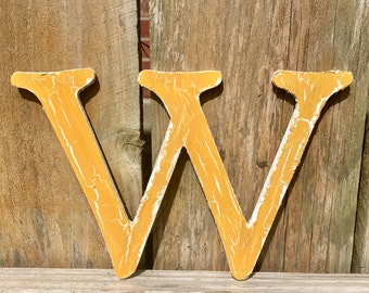 Wooden letter w | Etsy