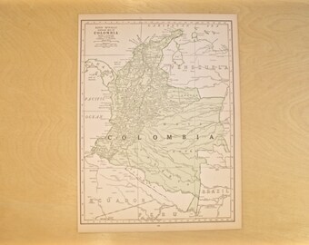 Colombia map | Etsy
