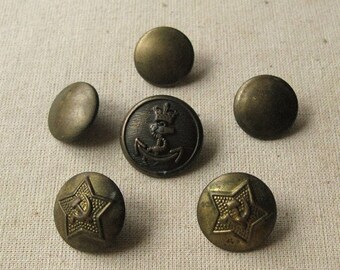 Brass anchor buttons | Etsy