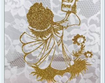 Angel cake topper | Etsy