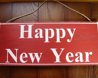 Unique happy new year sign related items | Etsy