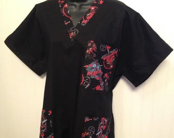 Marvel Comics Deadpool Medical Nursing Relaxed Fit Scrubs Men