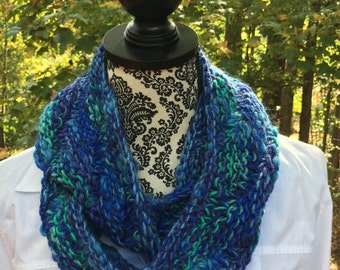 Blue green scarf | Etsy