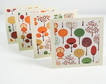 Owl thank you notes | Etsy