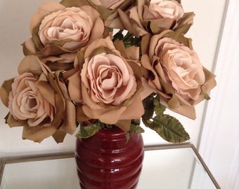 Silk flower arrangement | Etsy