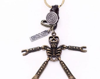 Skeleton key chain | Etsy