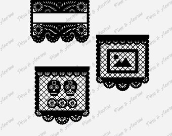 Svg papel picado | Etsy