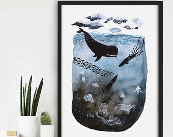 Fish painting | Etsy