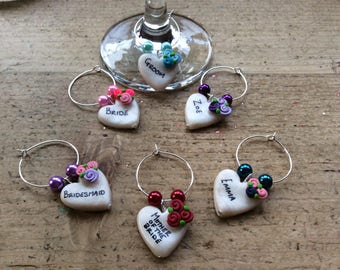 Wine glass charms | Etsy
