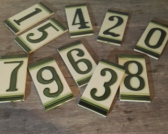 Unique tile house numbers related items | Etsy
