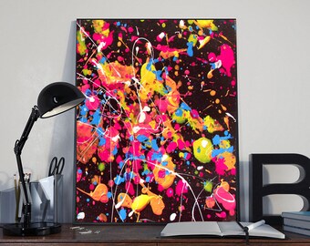 Colorful wall art | Etsy