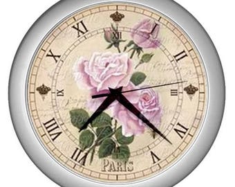 Clock with roses | Etsy