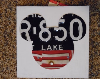 Mickey license plate | Etsy