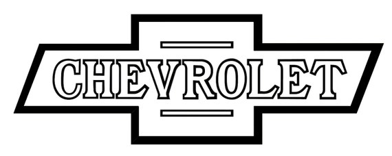 8 Chevrolet High Quality Vinyl Lettering Logo Decal
