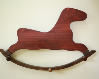 Items similar to VINTAGE Rocking Dog Wood Craftsman Children's ...