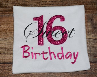 Sweet 16 shirt | Etsy
