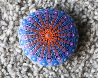 Dot painted stone | Etsy