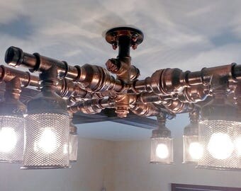 Pipe chandelier | Etsy