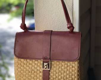 Woven straw purse | Etsy