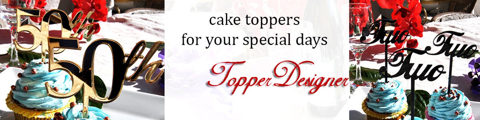 Wedding Cake Topper. Birthday cake topper by TopperDesigner