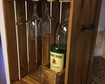 Wooden wine crate | Etsy