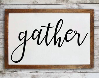 Gather signs | Etsy