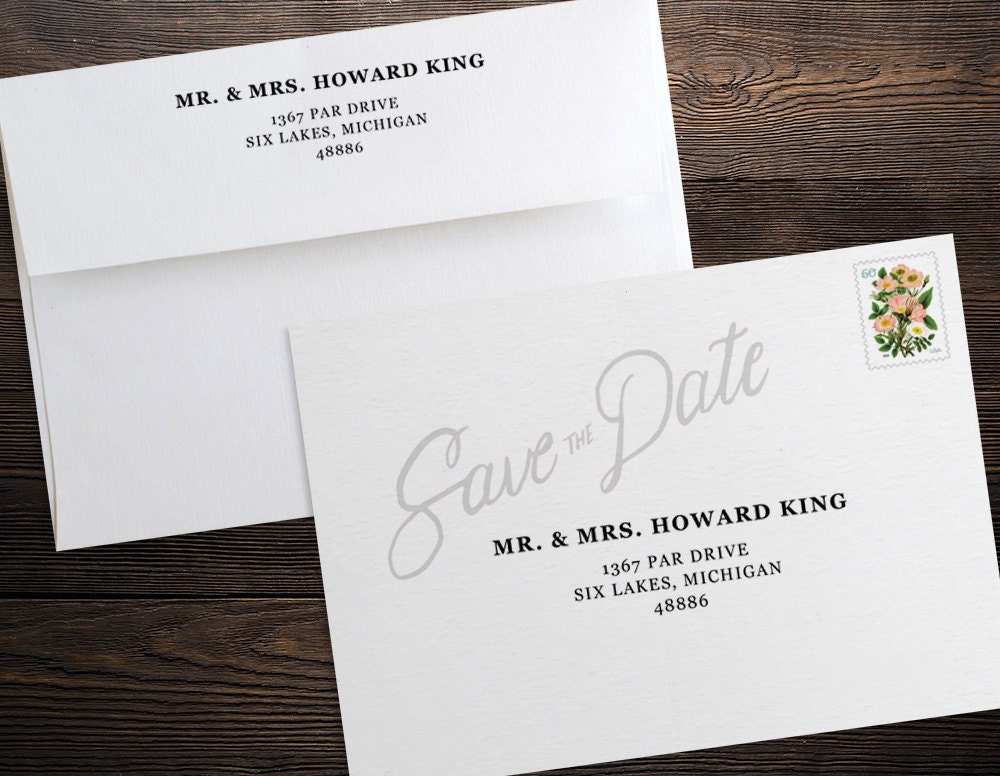 Save The Date Envelope Word Template With Return Address