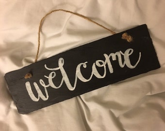Slate welcome sign | Etsy
