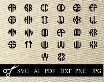 Two letter monogram | Etsy