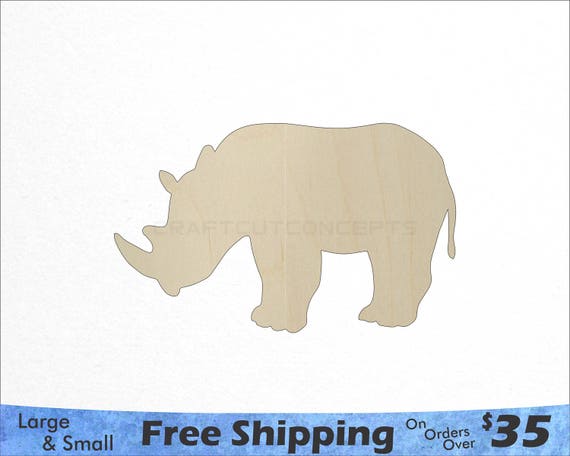 Rhinoceros Rhino Shape African Wildlife Large & Small