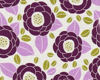 Lilac floral fabric | Etsy
