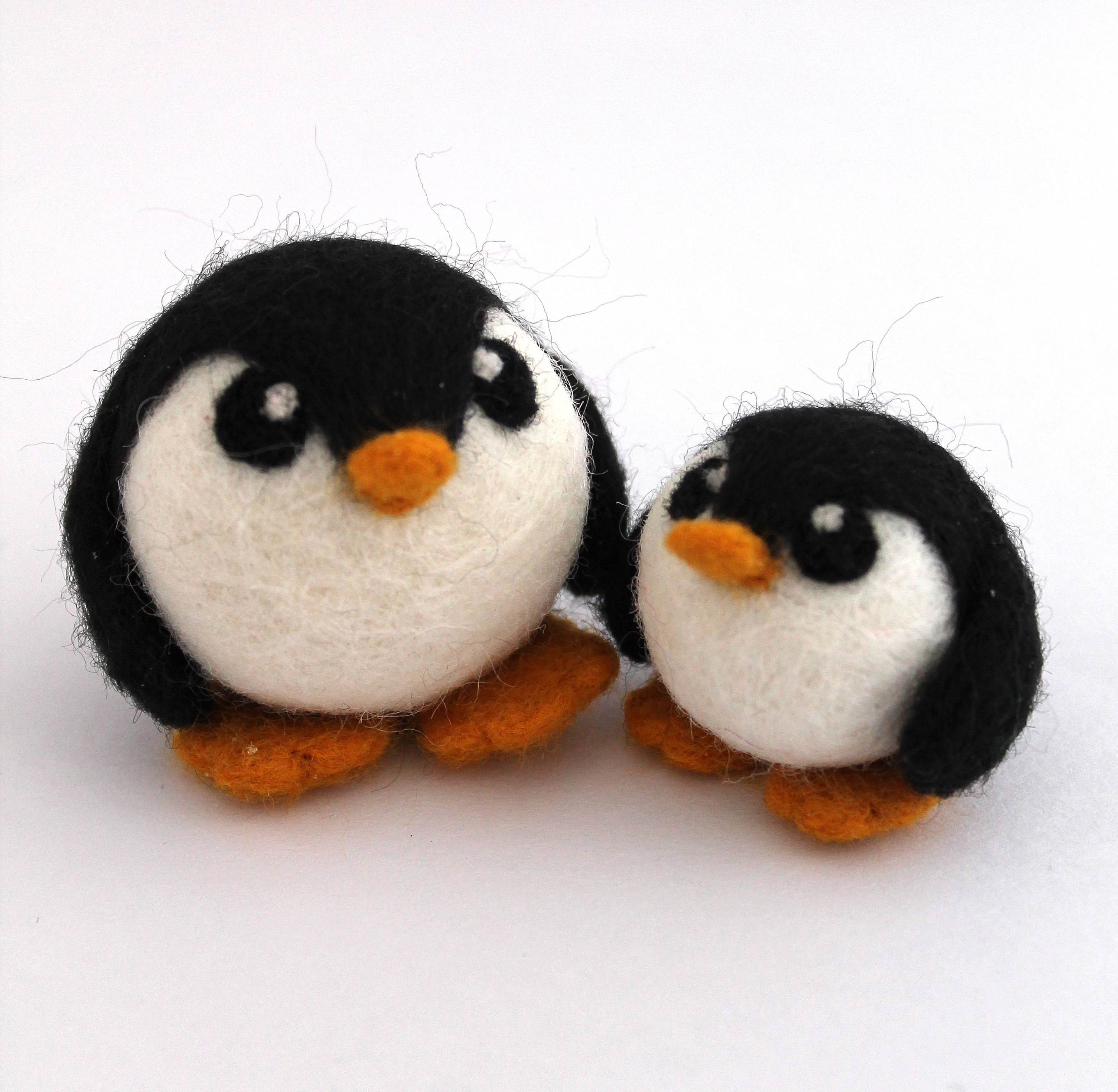 Needle Felted Penguin Miniature Penguin Ornament