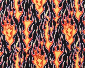 Flame print fabric | Etsy