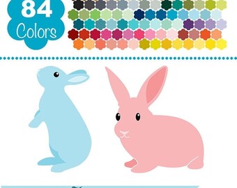 Rainbow bunny | Etsy