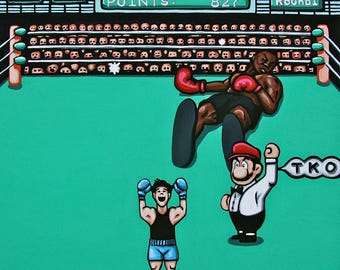 Mike Tyson's Punch-Out Nintendo NES 8-bit Video Game Retro