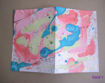 Marbled cards | Etsy