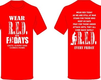 Red friday shirt | Etsy