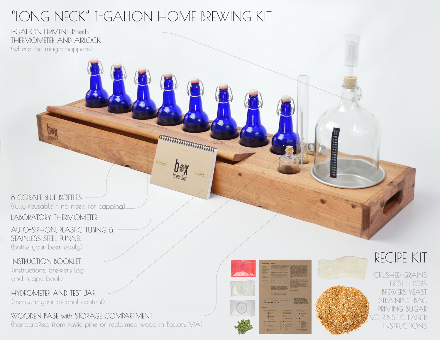 Handcrafted Beer Making Kit brew your own beer in style. 1