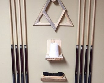 Custom Framed Mirrors Rustic Pool Cue Racks and by AlongtheRidge