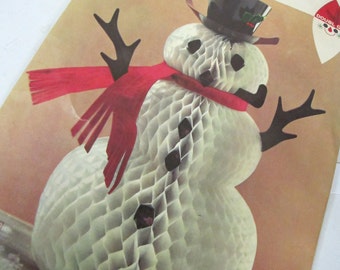 Paper snowman | Etsy