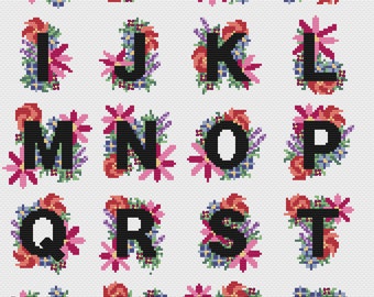 Cross stitch initial | Etsy