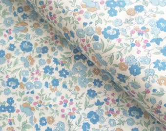 Blue flower fabric | Etsy