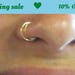 Geometric nose ring Gold Septum ring septum piercing septum