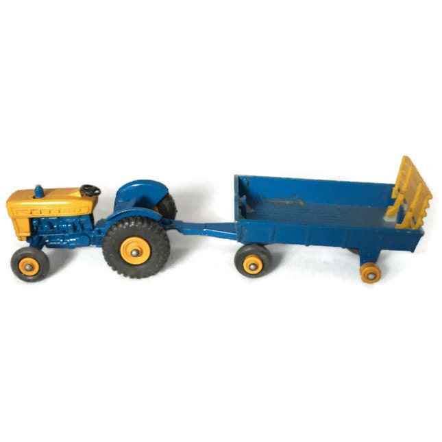 Lesney Matchbox No 39 Ford Tractor and Matchbox No 40 Trailer