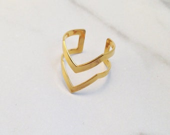 Geometric shape ring | Etsy