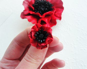 Poppy lapel pin | Etsy