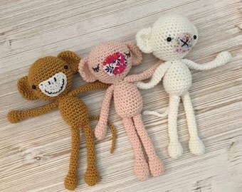 Monkey softie | Etsy