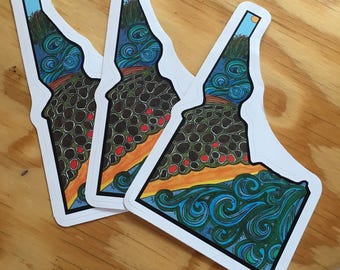 Fly fishing sticker | Etsy