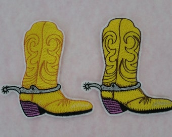 Cowboy boot applique | Etsy