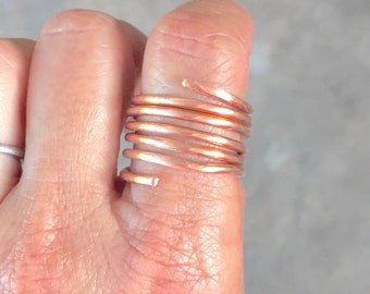 Adjustable copper ring copper jewelry simple by CowgirlCharmGifts